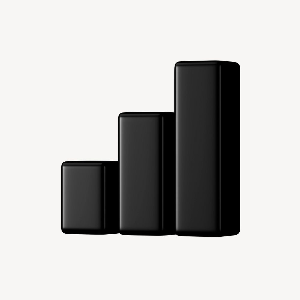 Black bar graph 3D rendered | Premium Photo - rawpixel