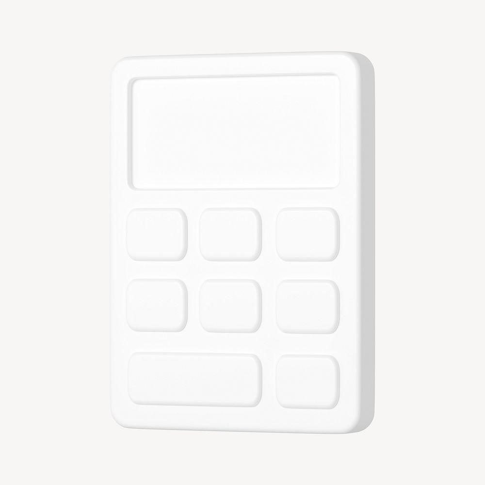 White minimal calculator 3D business | Free Photo - rawpixel