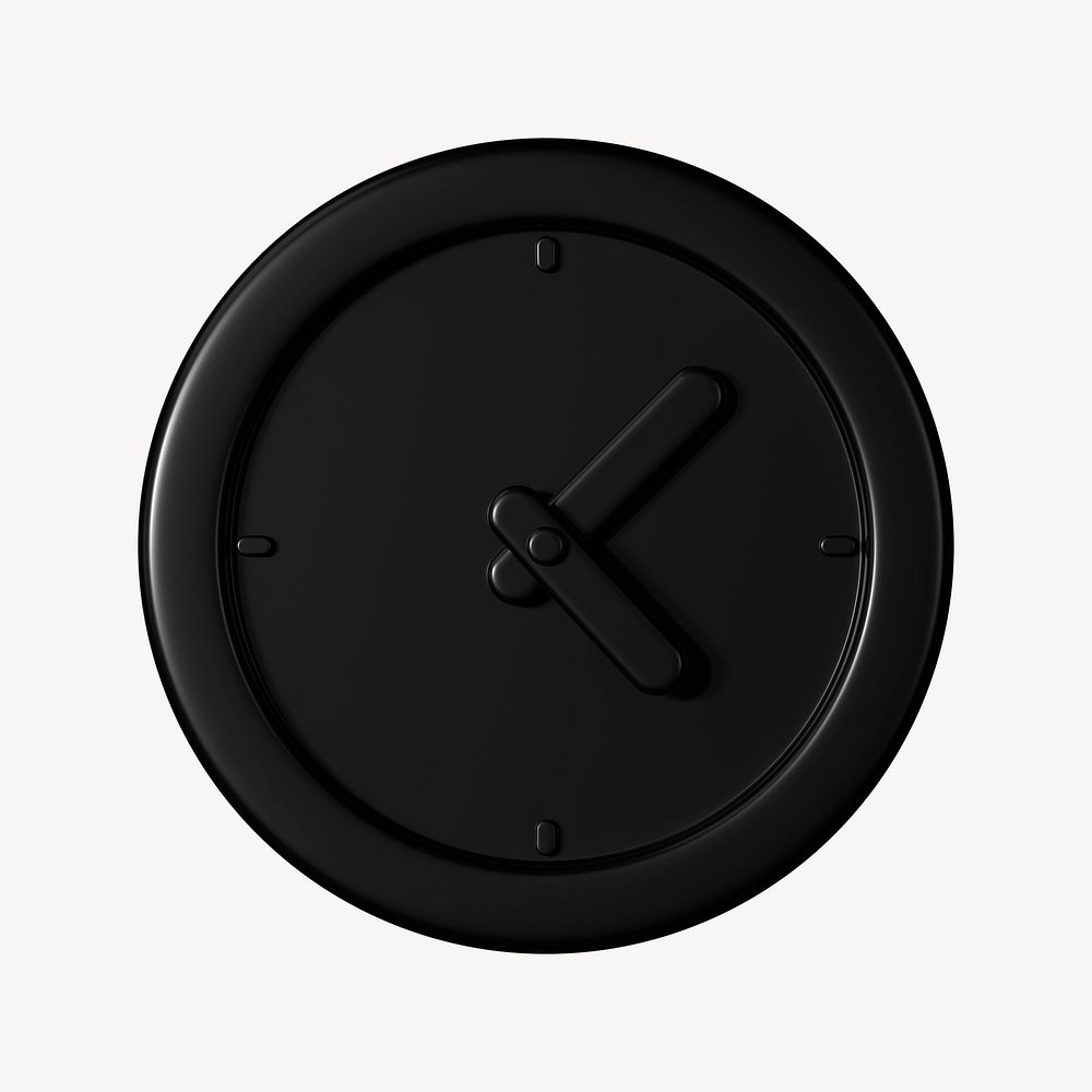 Black monochrome clock 3D business | Premium Photo - rawpixel