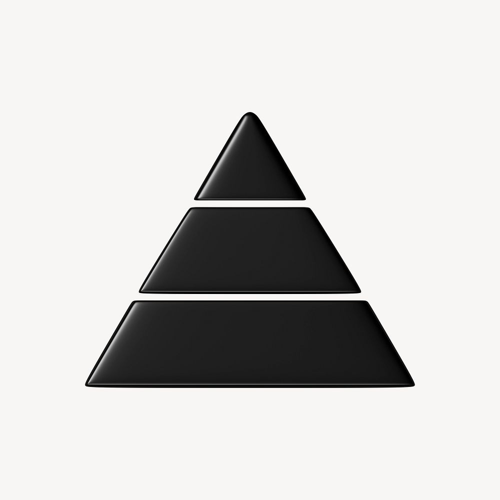 Black pyramid chart graph, 3D | Premium PSD - rawpixel