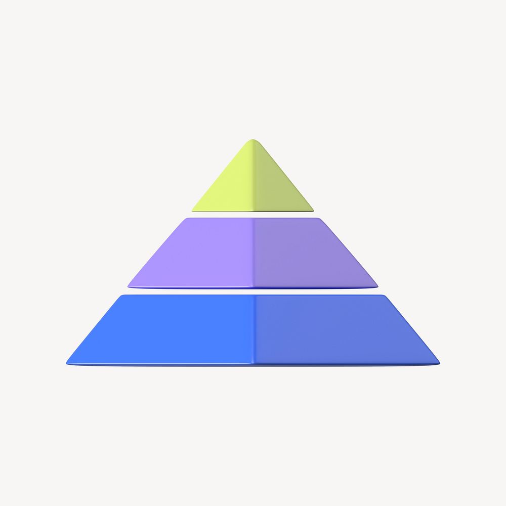 Colorful pyramid chart graph, 3D | Premium PSD - rawpixel