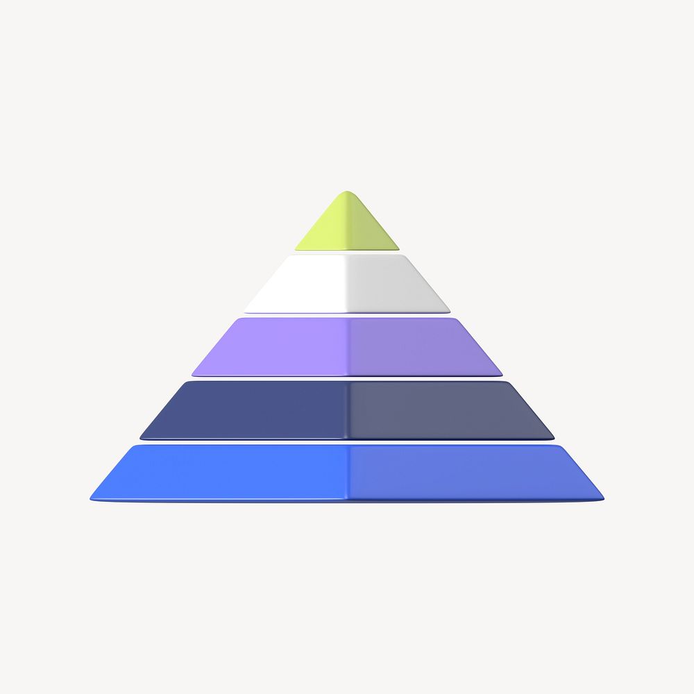 Colorful pyramid chart graph, 3D | Premium PSD - rawpixel