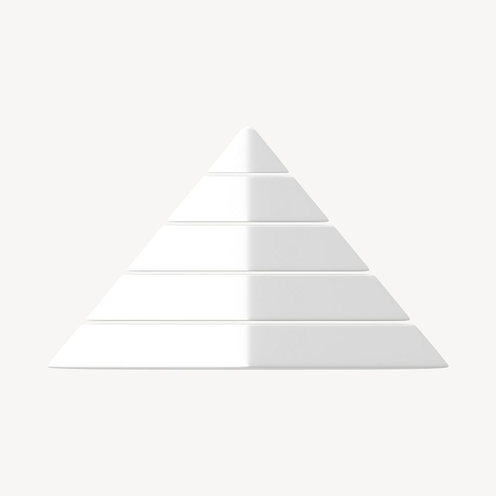White pyramid chart graph 3d | Free Photo - rawpixel