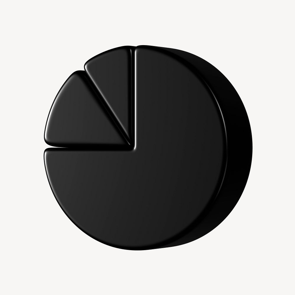 3D pie chart, black business | Free Photo - rawpixel