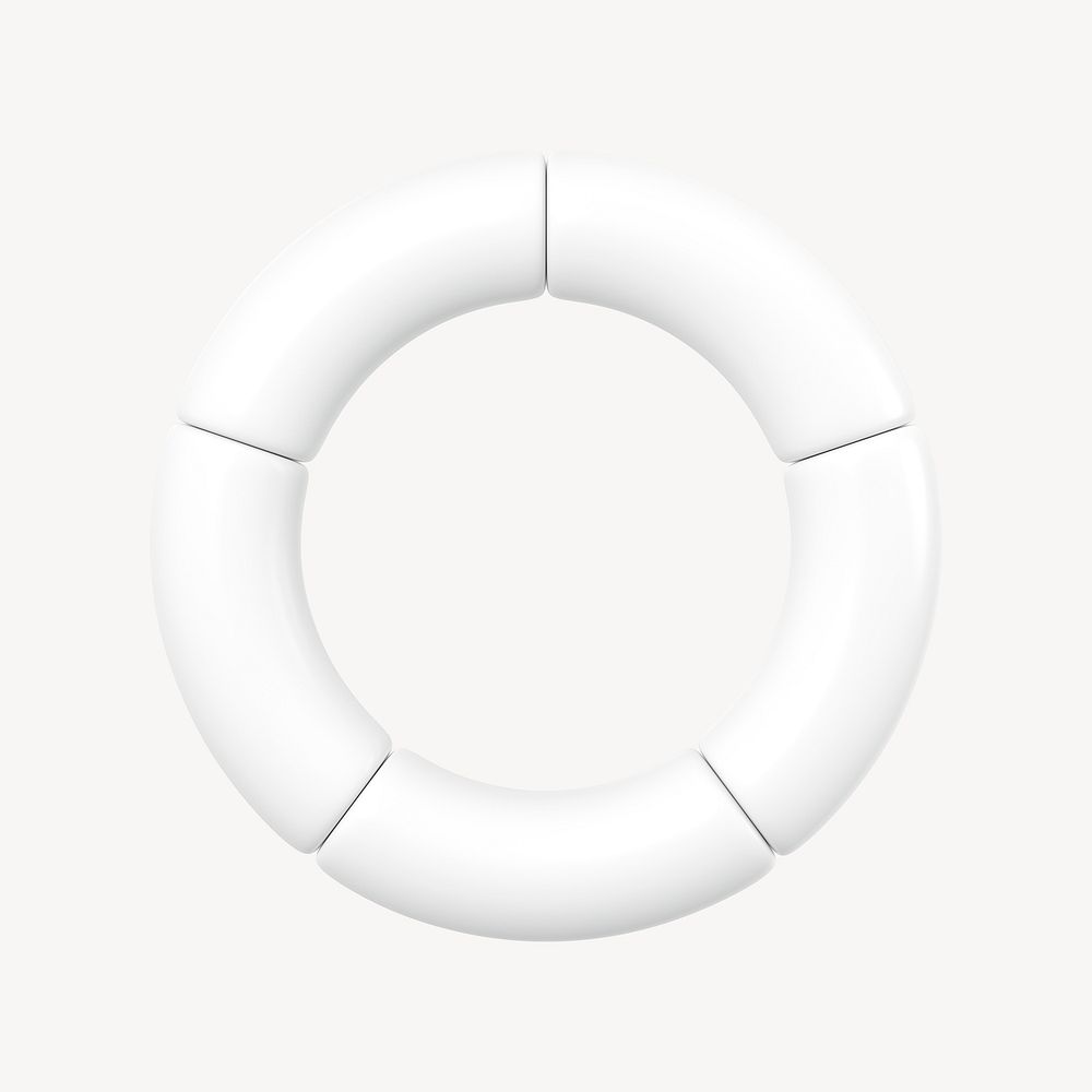 White circle chart graph, 3D | Premium PSD - rawpixel