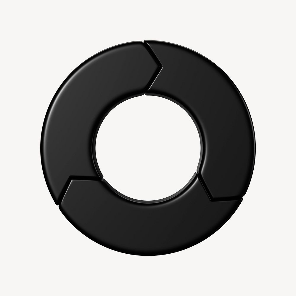 Circular chart graph, 3D business | PSD - rawpixel