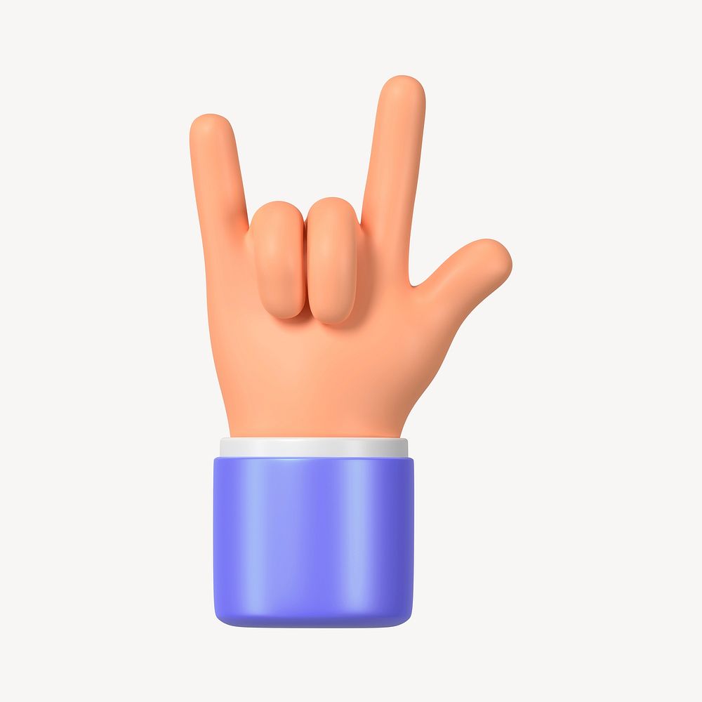 ILY hand sign, gesture 3D | Premium Photo - rawpixel