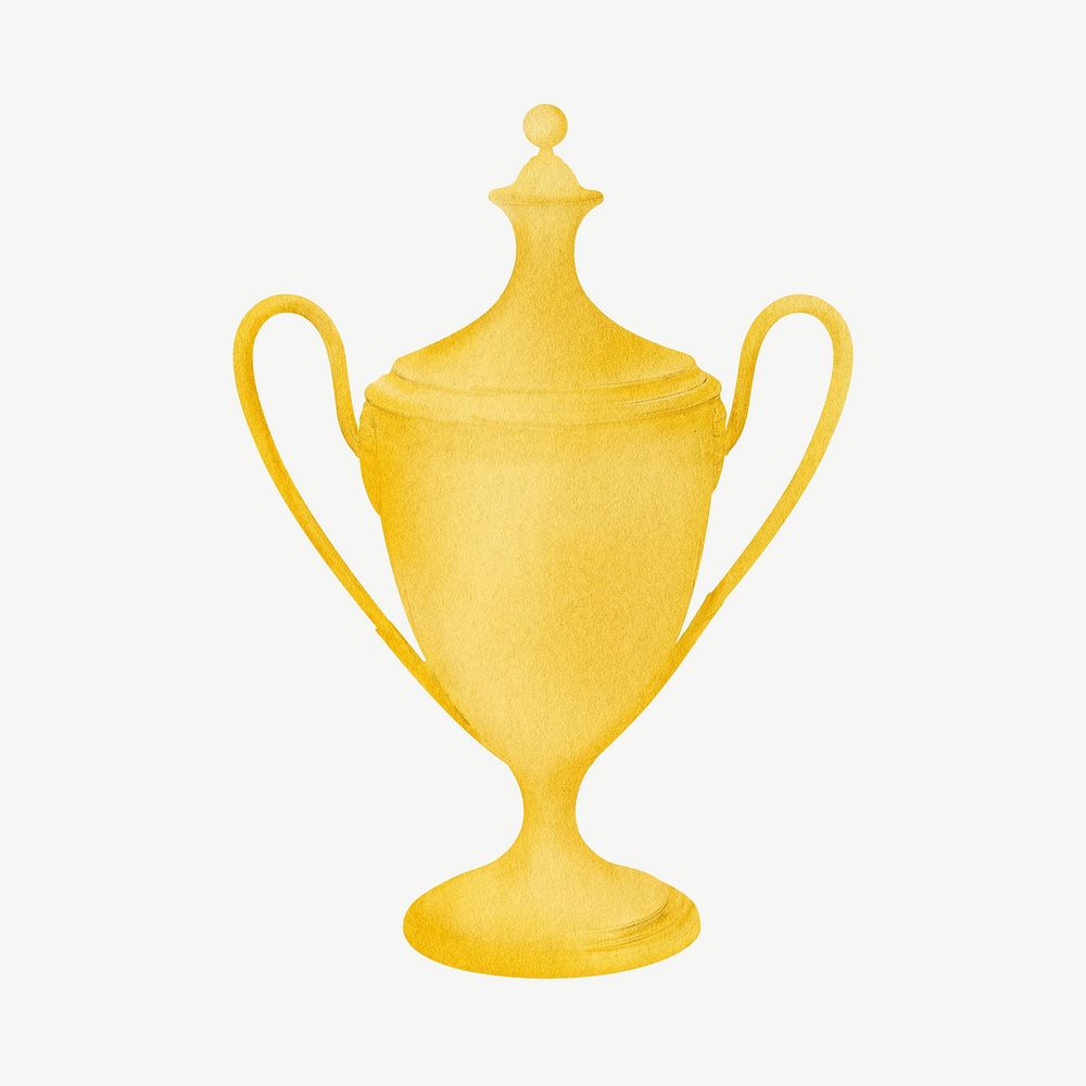 Gold trophy collage element psd | Premium PSD - rawpixel