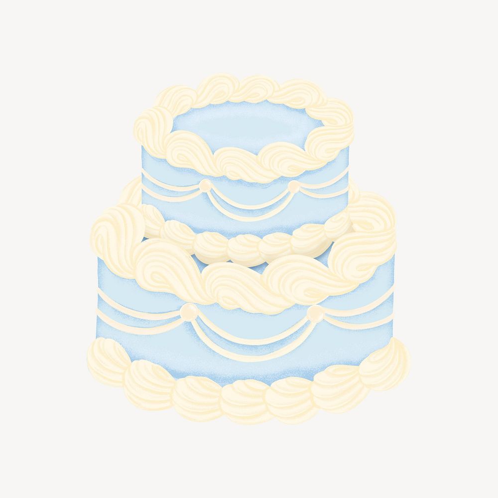 Blue wedding cake, celebration graphic | Free Photo - rawpixel