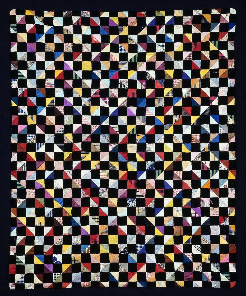 Colorful geometric patchwork quilt | Free Photo Illustration - rawpixel