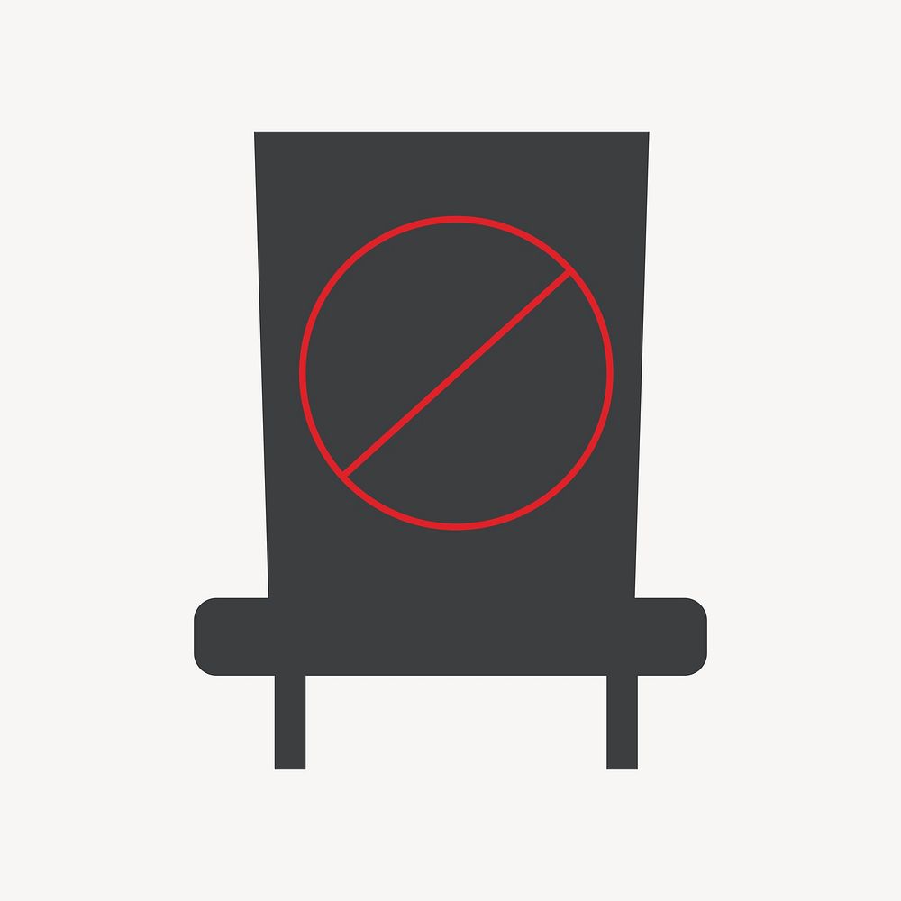 No sitting sign collage element | Premium Vector - rawpixel