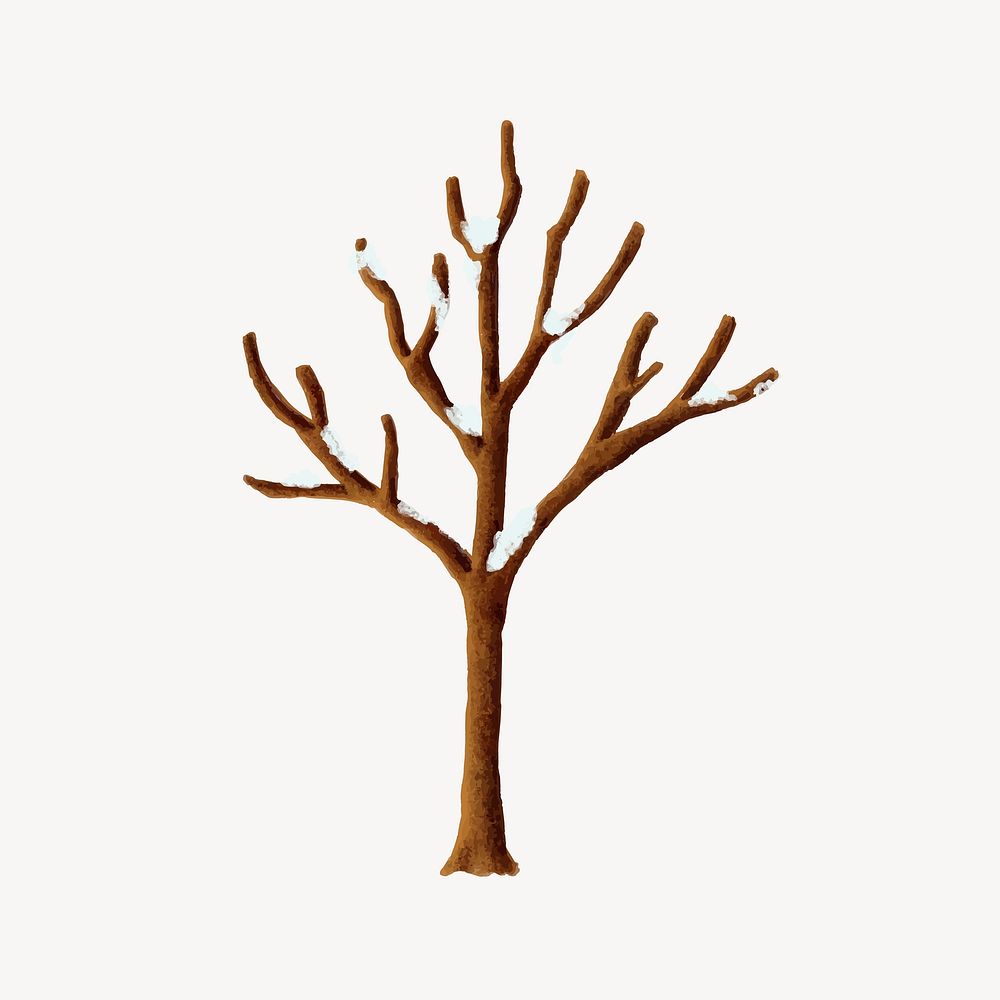 Winter leafless tree, seasonal botanical | Premium Vector Illustration ...
