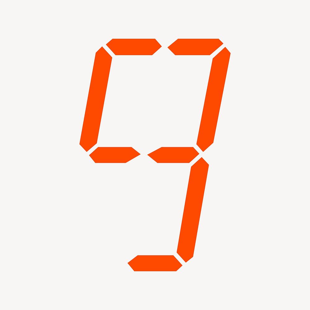 Nine 9 digit number clipart | Free Vector - rawpixel