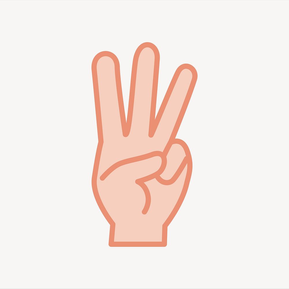 Hand sign clipart vector | Free Vector - rawpixel