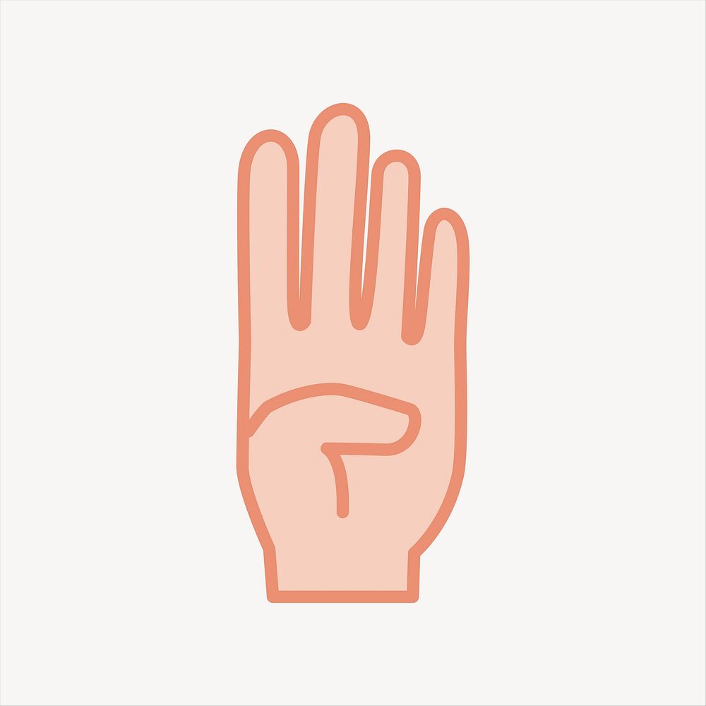 Hand sign clipart vector | Free Vector - rawpixel