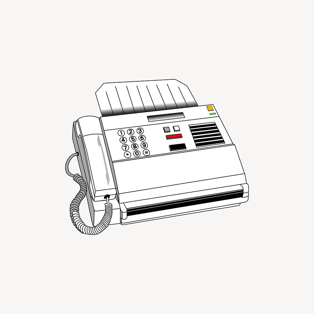 Fax telephone machine illustration vector | Free Vector - rawpixel