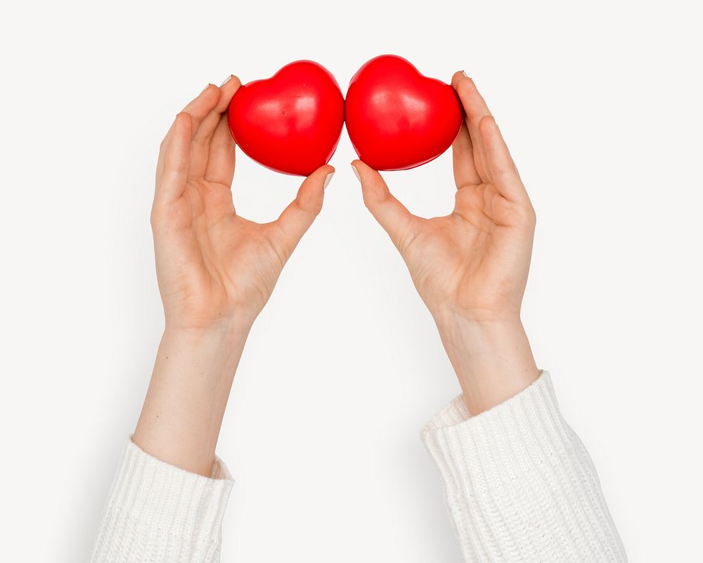 Hands holding hearts isolated image | Premium Photo - rawpixel