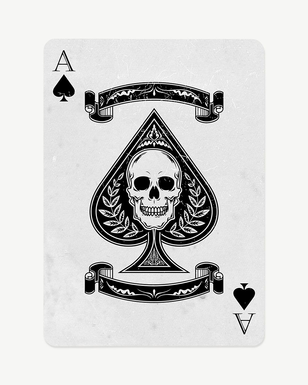 Ace spades skull collage element | Premium PSD - rawpixel