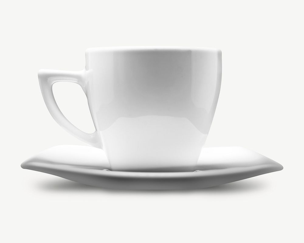 Cup & saucer collage element, | Premium PSD - rawpixel