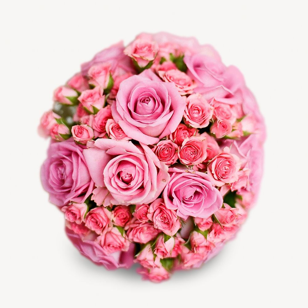 Pink rose bouquet collage element | Free Photo - rawpixel