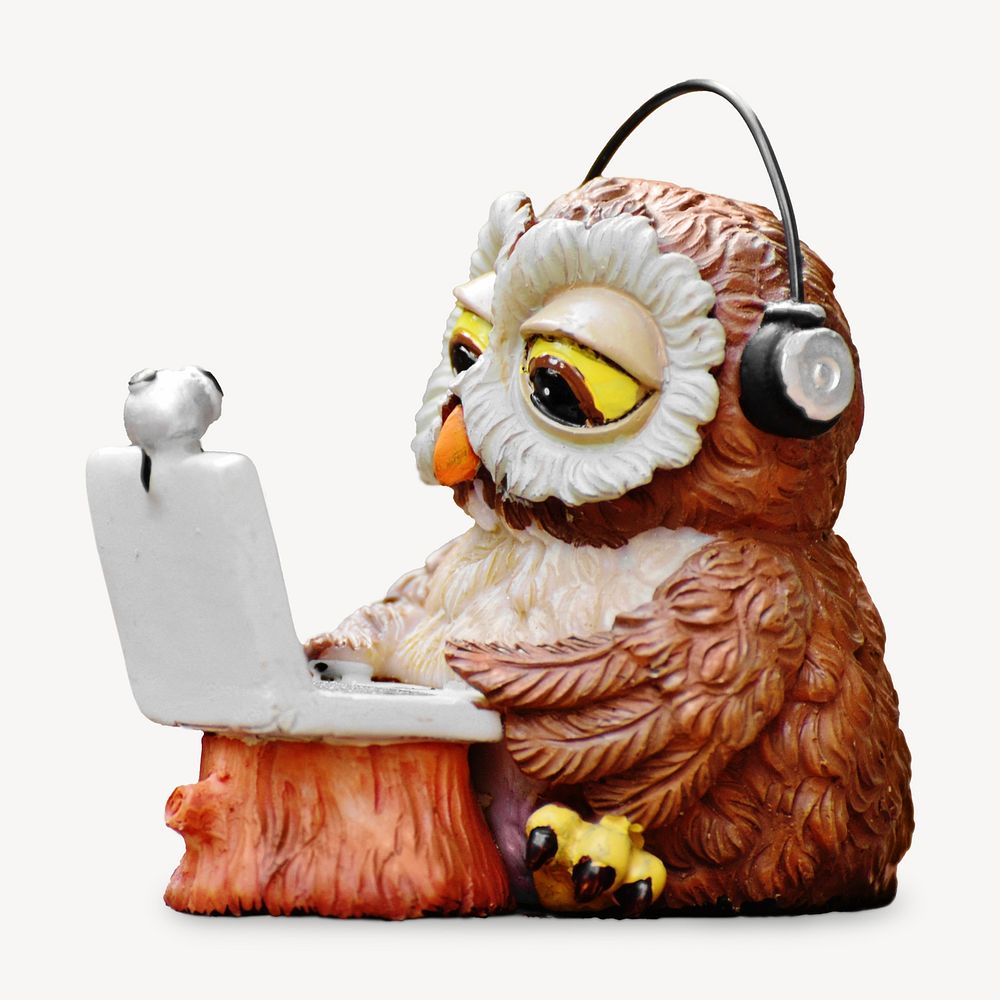 Working owl isolated design | Free Photo - rawpixel