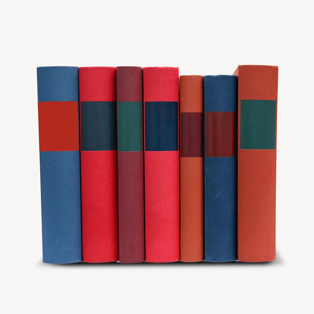 Colorful book spines isolated image | Free Photo - rawpixel