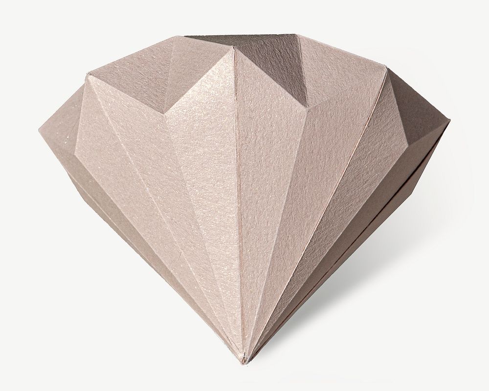 3D pink diamond shaped paper | Premium PSD - rawpixel