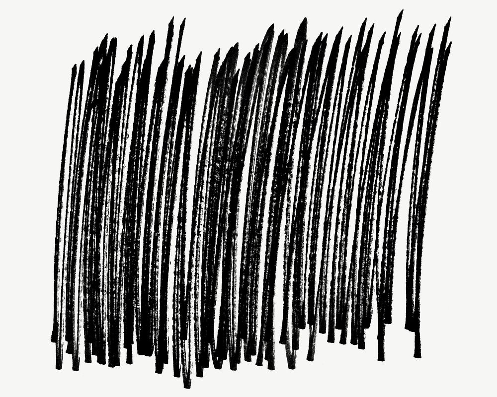 Black marker scratch collage element | Free PSD - rawpixel