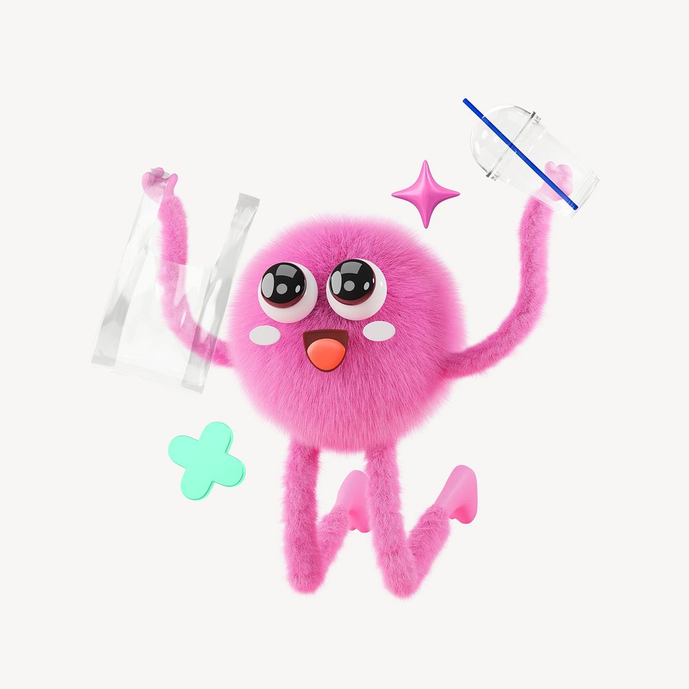 Plastic monster mixed media illustration | Free Photo Illustration ...