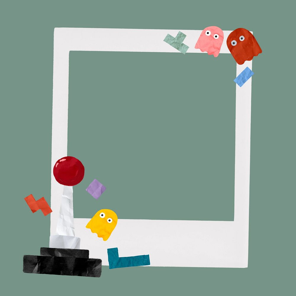 Cute gaming instant film frame, | Premium Photo - rawpixel