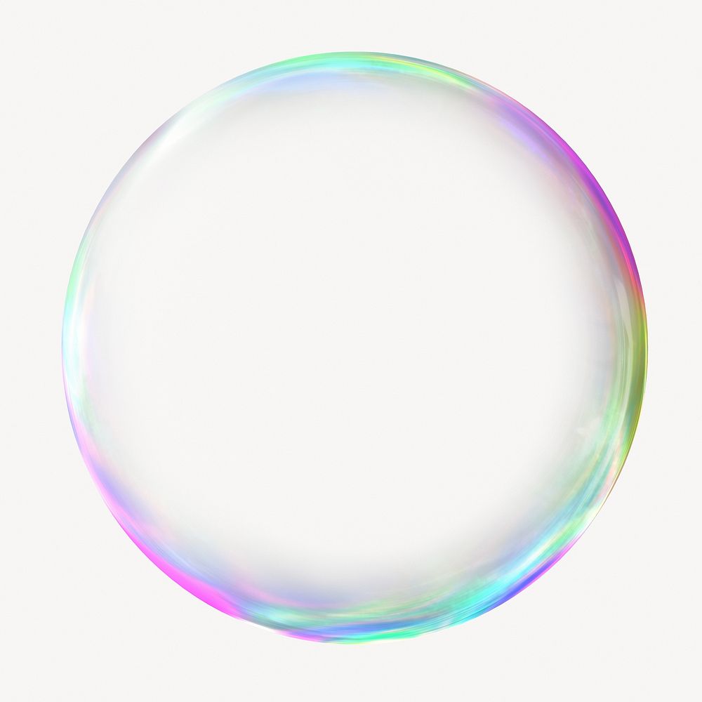 Holographic bubble shape, 3D rendering | Premium Photo - rawpixel