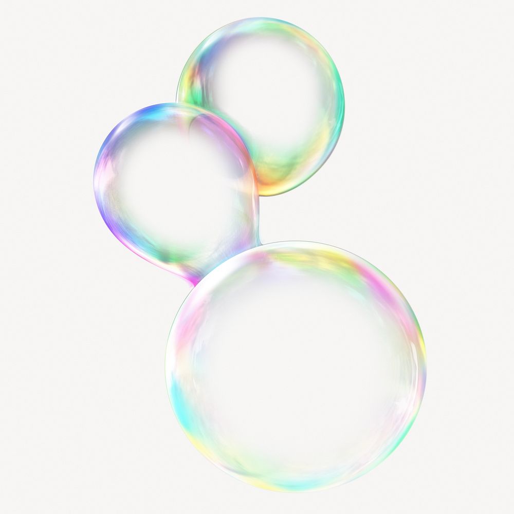 Holographic bubble shape, 3D rendering | Premium Photo - rawpixel