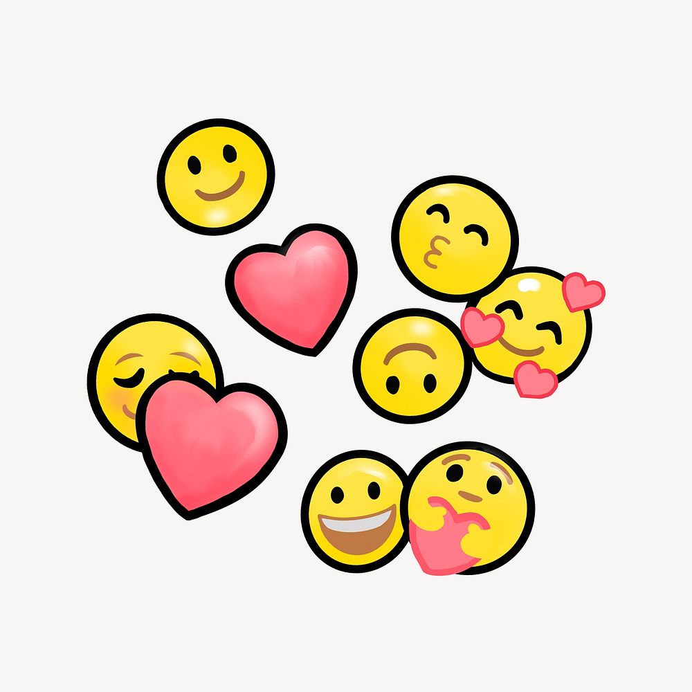 Love emoticons, love illustration | Free Photo Illustration - rawpixel