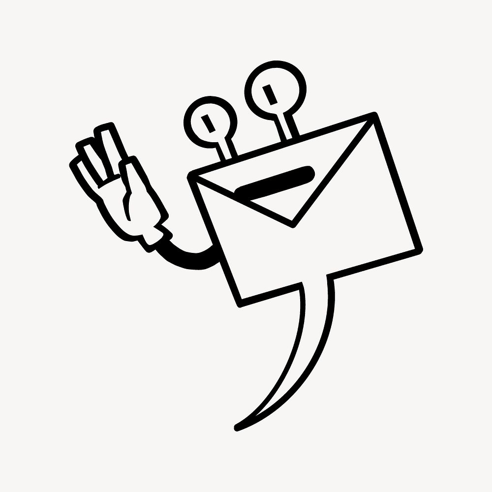 Email notification cartoon illustration | Premium Photo Illustration ...