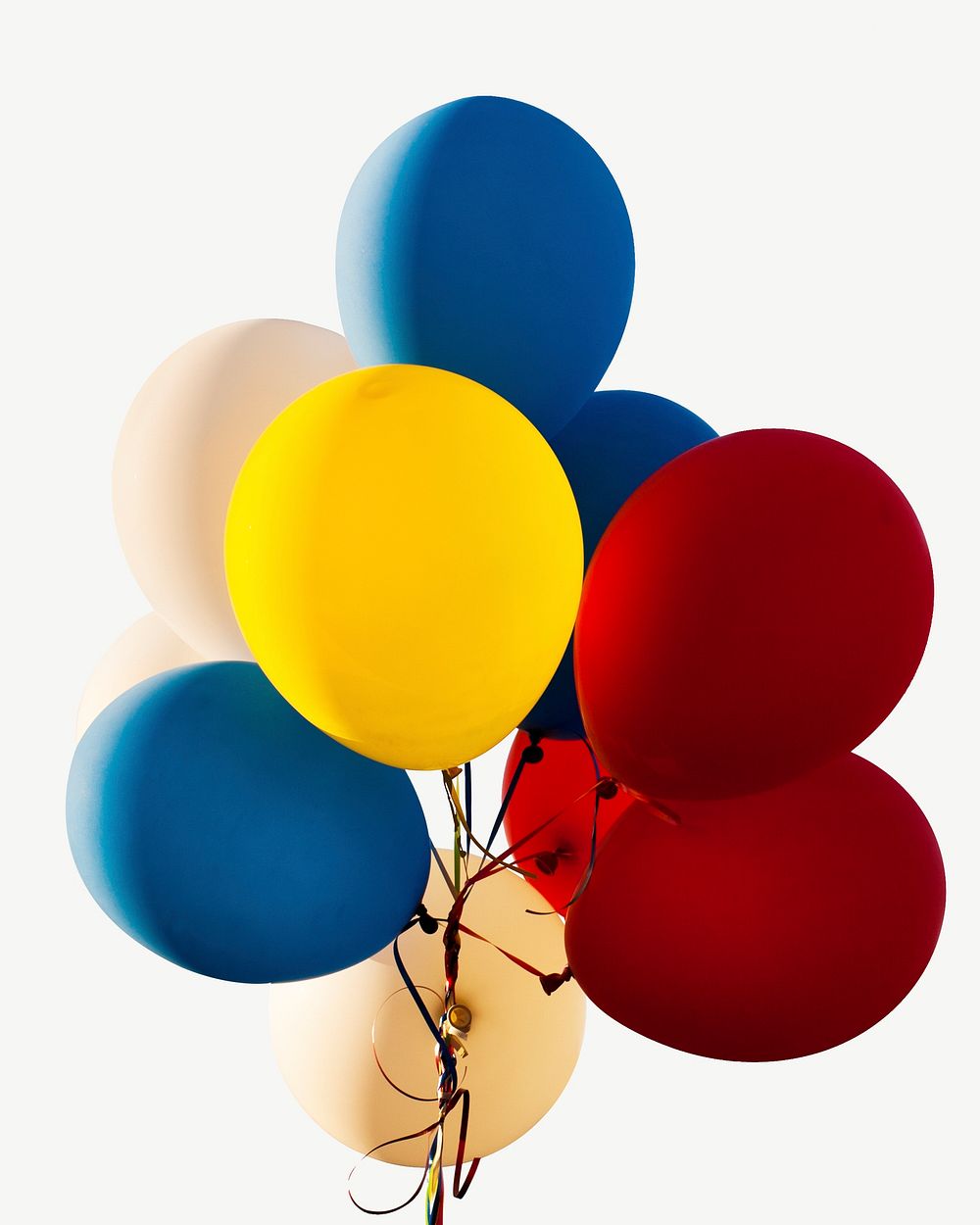 Colorful floating balloons collage element | Free PSD - rawpixel