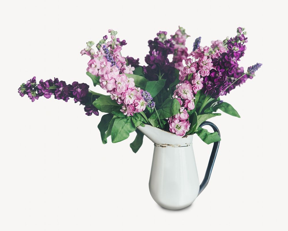 Lilac flower vase isolated design | Free Photo - rawpixel