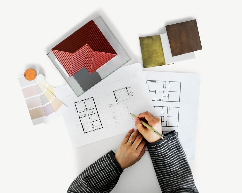 Architect writing plan collage element | Premium PSD - rawpixel