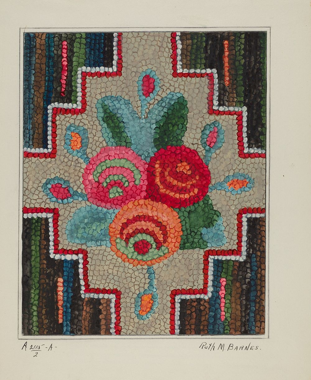 Hooked Rug (c. 1936) Ruth | Free Photo Illustration - rawpixel