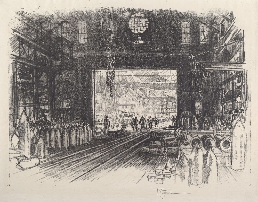 Shell Factory, No.II (1917) Joseph | Free Photo Illustration - rawpixel