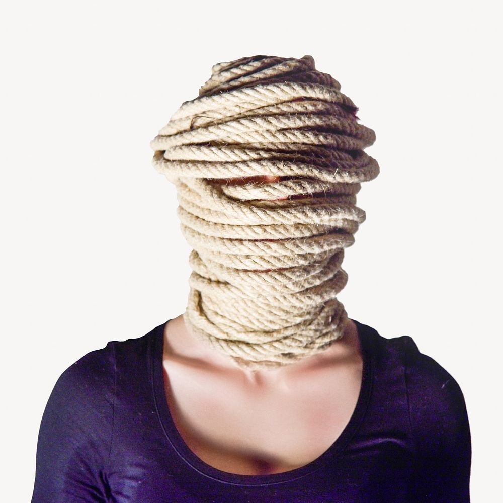 Woman wrapped rope isolated image | Free Photo - rawpixel