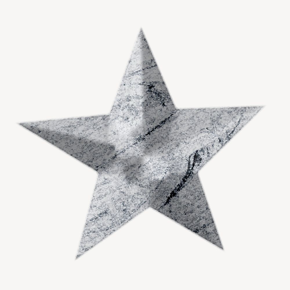 Silver metallic star psd | Premium PSD - rawpixel