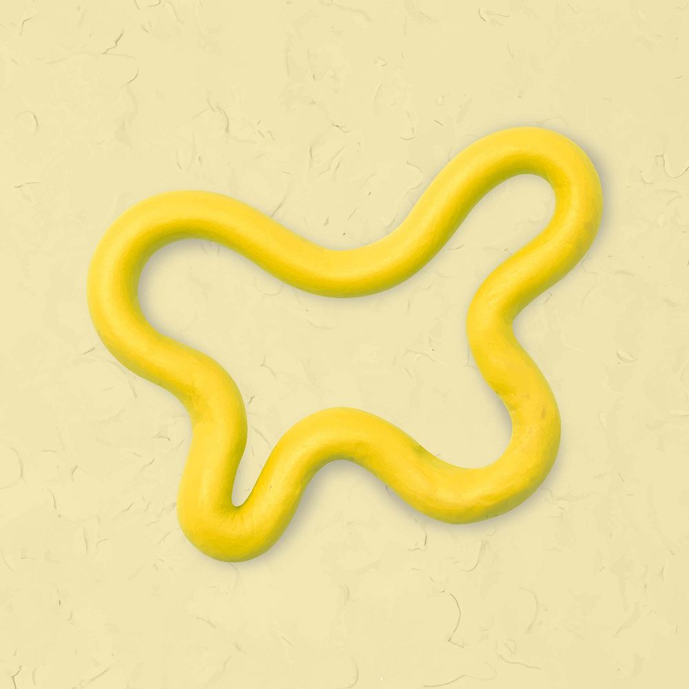 Yellow organic shape clay textured | Premium Vector - rawpixel