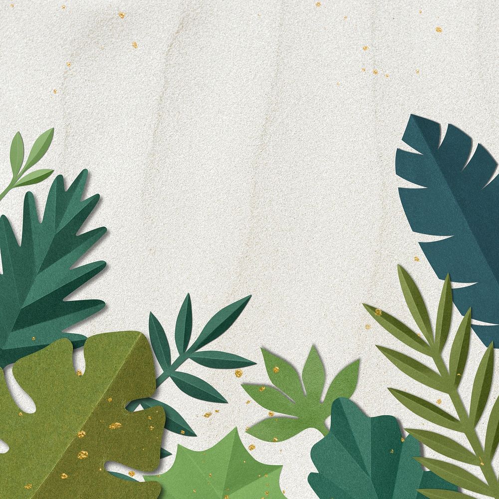 White paper craft leaf border | Free Photo Illustration - rawpixel
