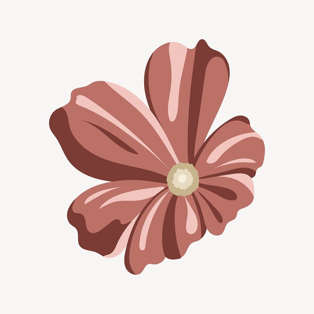 Red aesthetic flower vector | Premium Vector - rawpixel