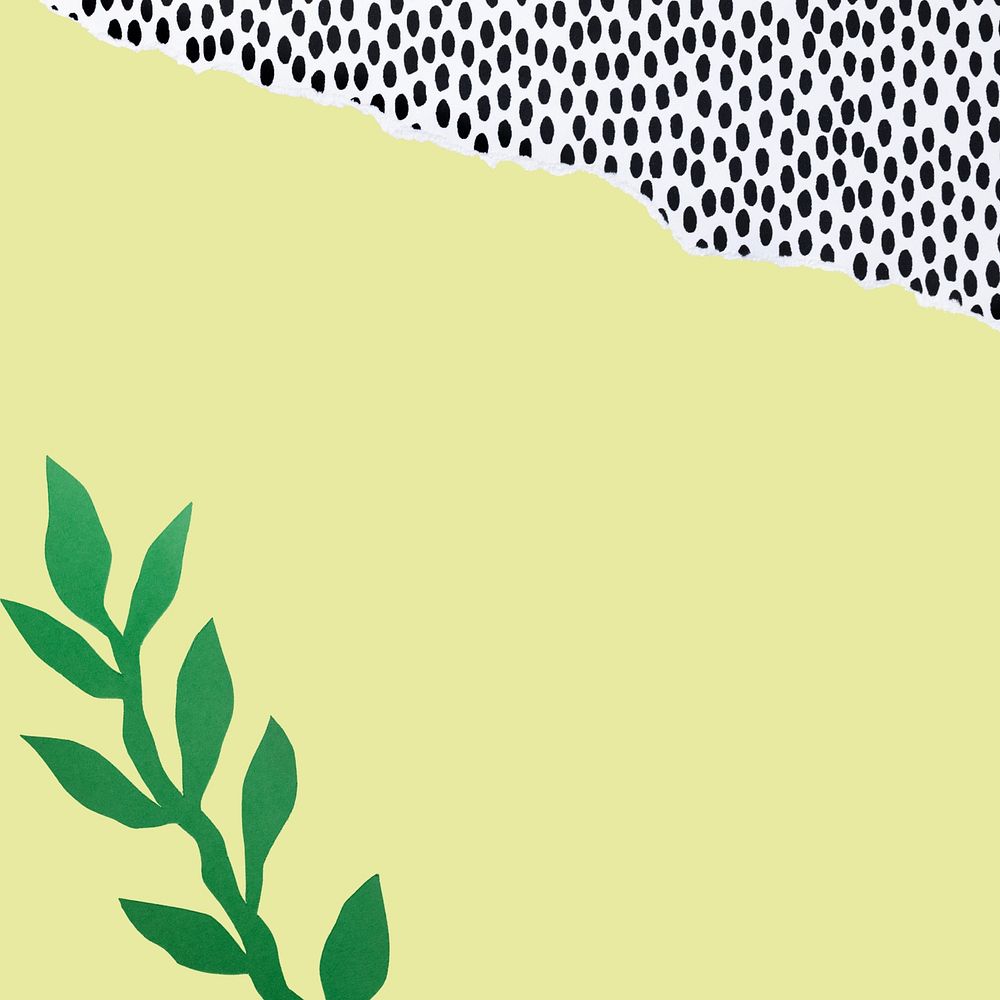 Green paper background with plant | Premium Photo - rawpixel