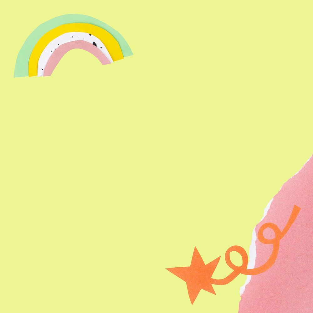 Green paper background with cute | Premium Photo - rawpixel