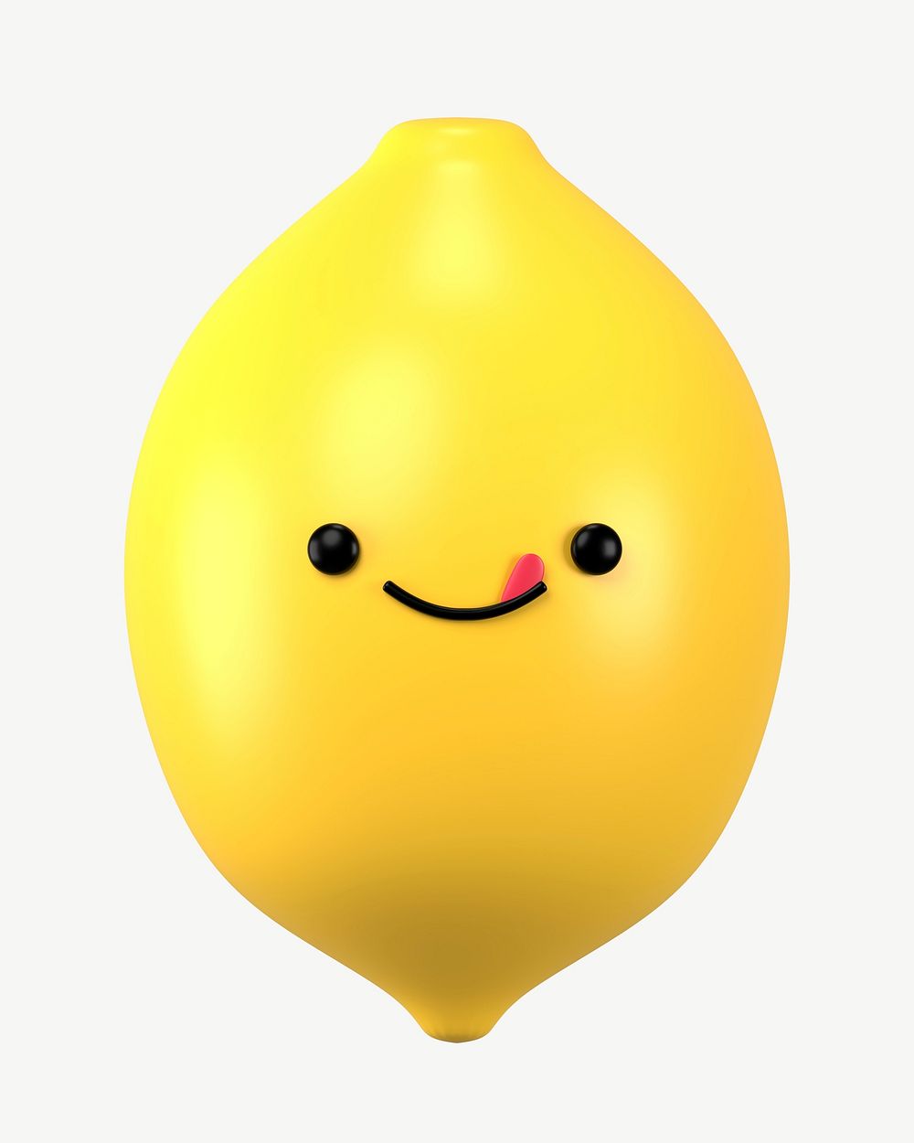 3D yummy face lemon, emoticon | Premium PSD - rawpixel
