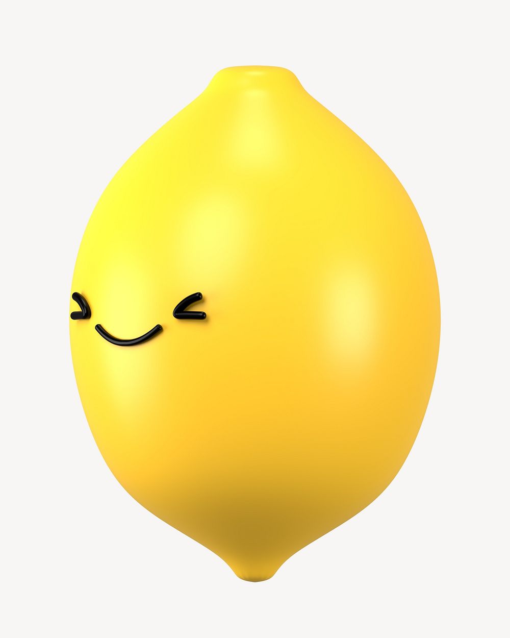 3D smiling lemon, emoticon illustration | Free Photo - rawpixel
