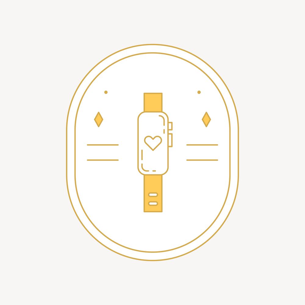 Health tracker smartwatch logo badge, | Premium Photo - rawpixel