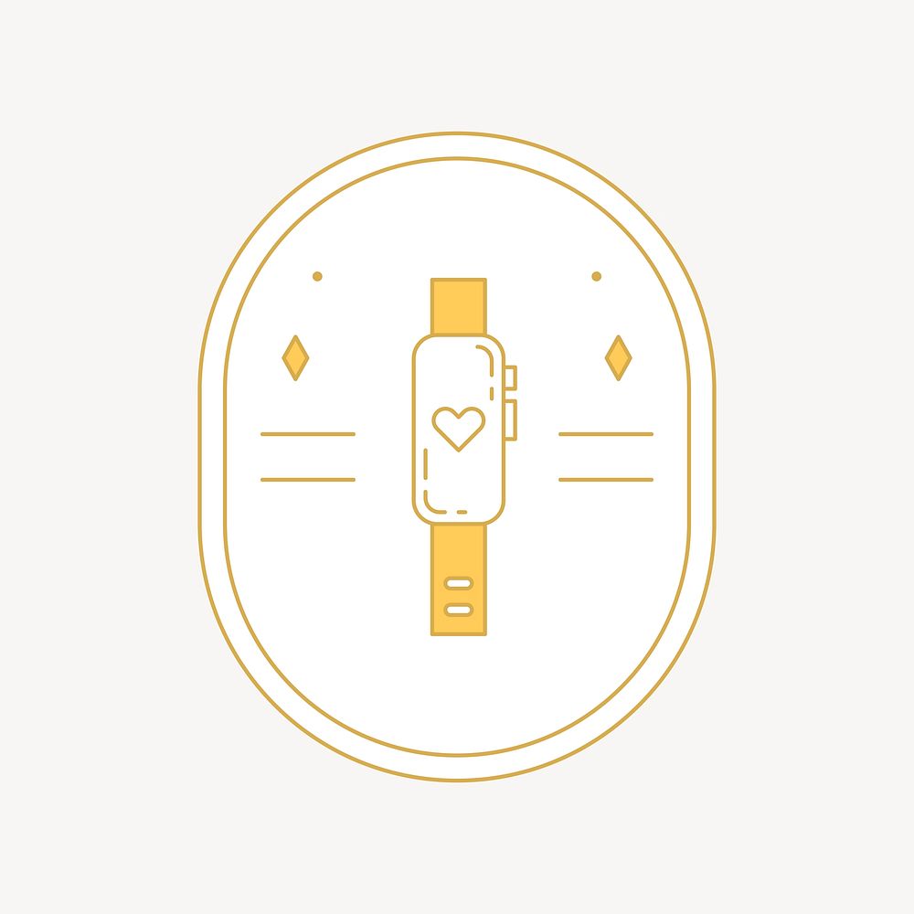Health tracker smartwatch logo badge, | Premium PSD - rawpixel